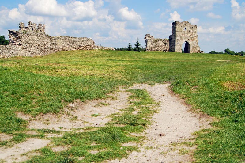 Ruined Gates of Cossack Castle, Kremenets, Ukraine Stock Image - Image ...