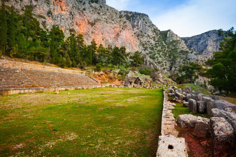 Ruined Greek stadium stock photo. Image of history, culture - 42644538
