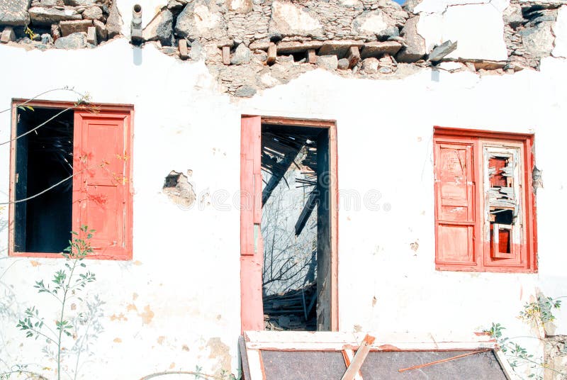 Ruined home stock photo. Image of garbage, ruins, architecture - 70846406