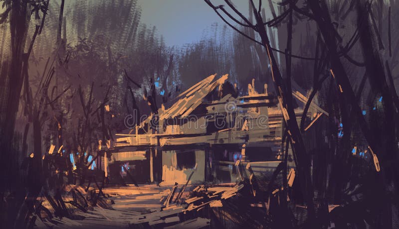 An Old, Ruined House in Cracks with Broken Glasses and a Renovated ...