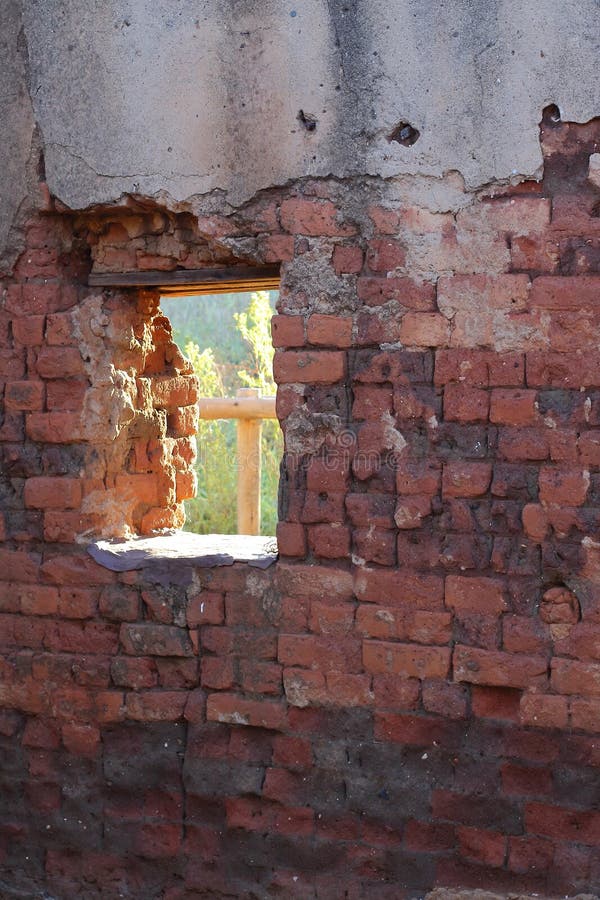 Ruined Interior of a Historic Old House Stock Image - Image of bricks ...