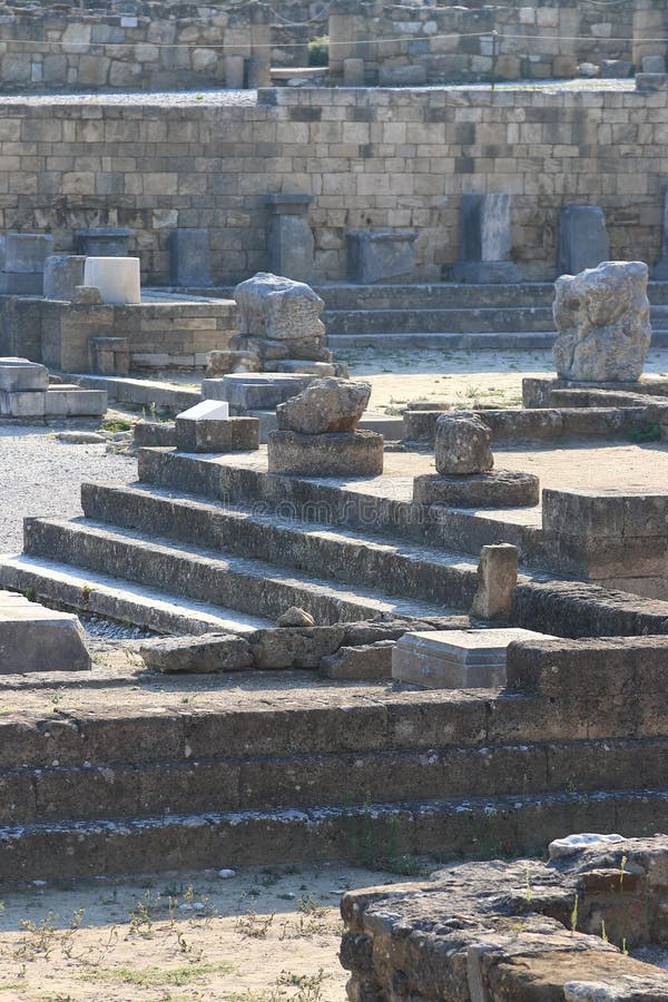 Ruined stone tower stock photo. Image of look, rhodes - 71319336