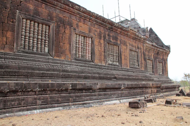 Ruined Khmer Hindu Temple Complex (vat Phou or Vat Phu) - Laos Stock ...