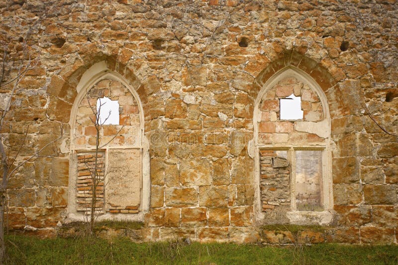 Ruined Monastery on the Mountain Oybin. Saxony Stock Photo - Image of ...