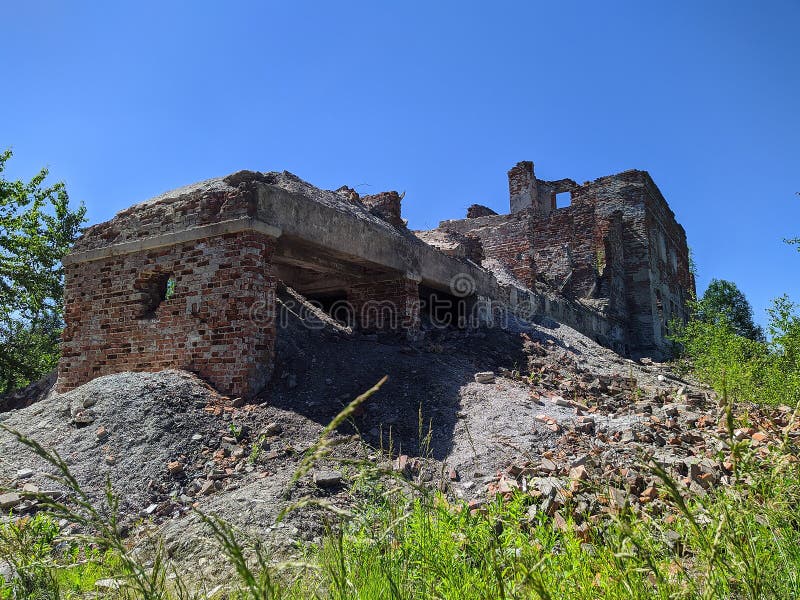 Ruined and Old Building Outside View in the Daytime. Stock Photo ...