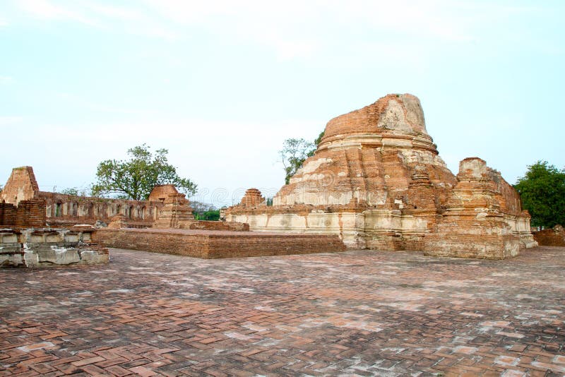 Ruined Old Temple Build from Brick at Thailand Stock Image - Image of ...