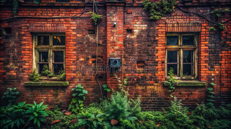 Ruined Red Brick Structure a Glimpse into Urban Decay and Architectural ...