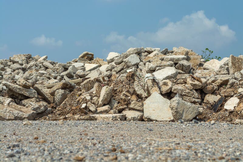 Ruined Rubble in Outdoor Nature Stock Image - Image of demolish, city ...