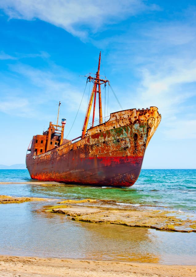 Ruined Shipwreck stock image. Image of vessel, steal - 22718869