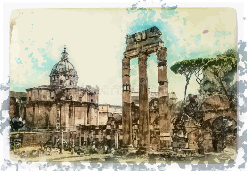 Rome antique illustration stock. Illustration du cour - 28804854