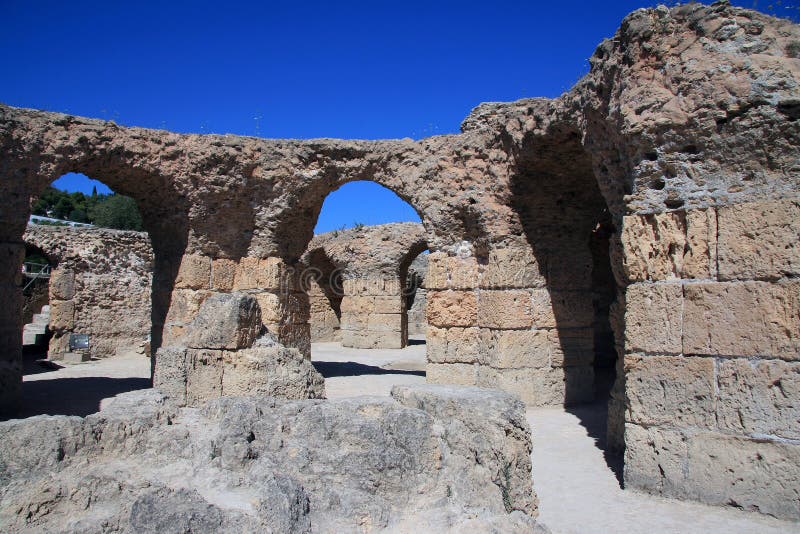 Ruines de Carthage image stock. Image du afrique, construction - 48380143