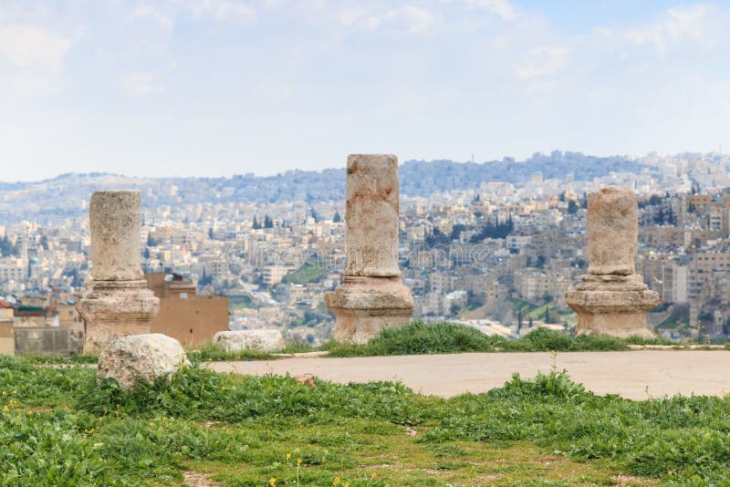 Ruines De Citadelle D'Amman En Jordanie Photo stock - Image du ...