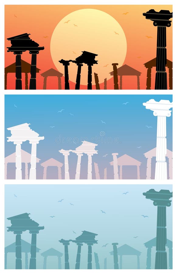 Ruins stock vector. Illustration of ruin, ancient, vector - 13170876