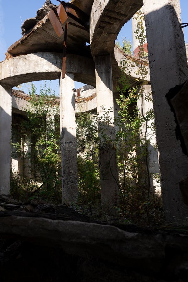 Ruins Abandoned Structure Surrounded Nature's Reclamation Stock Photos ...