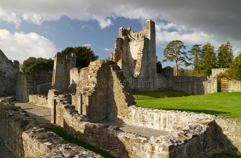 Ruins of Adare Castle stock image. Image of green, cross - 18661991