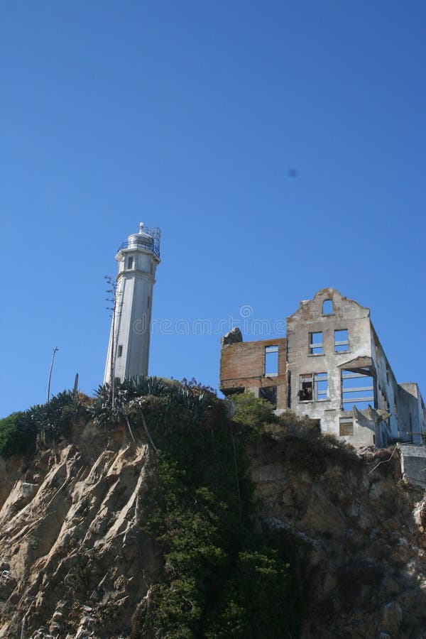 Ruins of Alcatraz stock image. Image of plants, rocks - 11601127