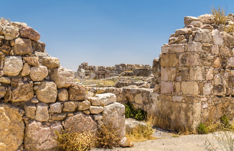 Ruins of the Amman Citadel stock photo. Image of amman - 90025004