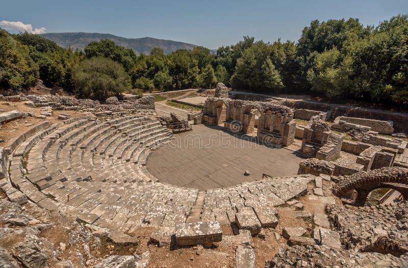 Ruins of Amphitheatre in Butrint National Park in Vlore, Albania Stock ... Ruins of Amphitheatre in Butrint National Park in Vlore, Albania Stock ...