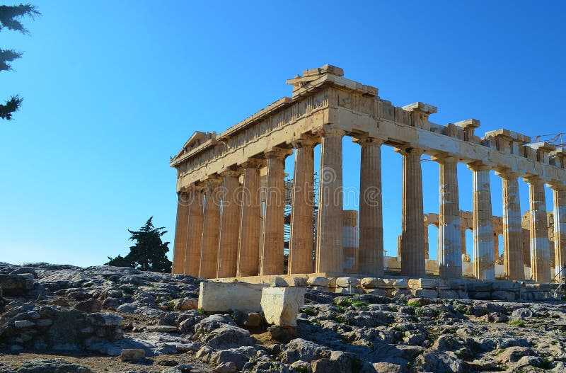 Ruins of the Ancient Acropolis in Athens, Greece Stock Image - Image of ...