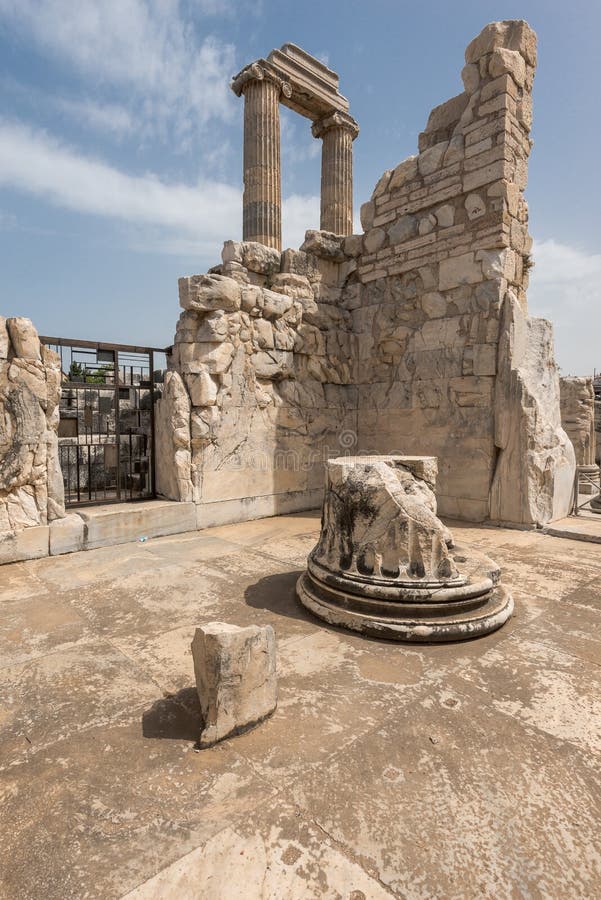 Ruins of Ancient Apollo Temple, Turkey Stock Image - Image of culture ...