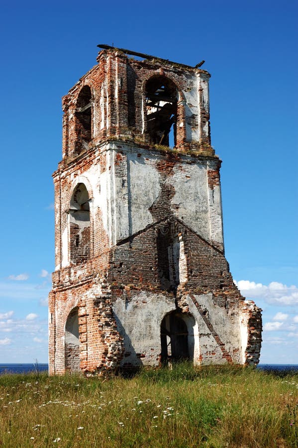 Ruins of Ancient Bell Tower Stock Image - Image of medieval, country ...