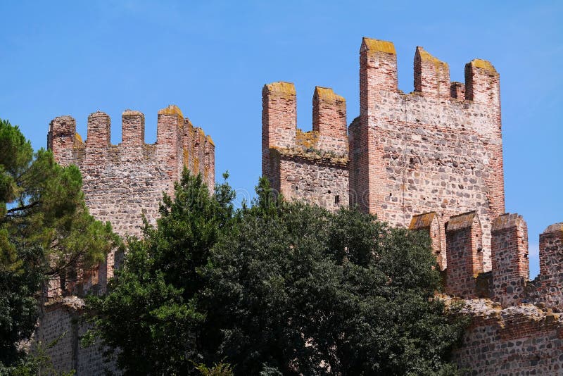 Ruins of the Ancient Carrarese Castle in Este. Padua, Italy Stock Photo ...