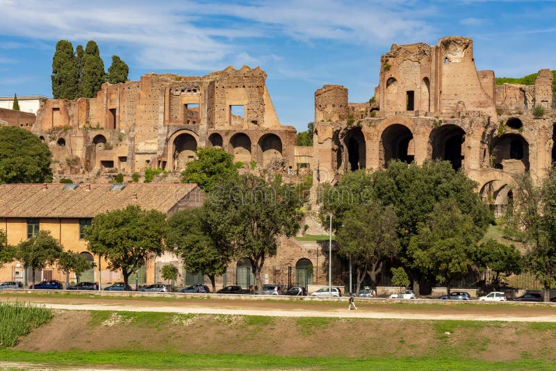 Ruins of Ancient Circus Maximus in Rome, Italy Editorial Photo - Image ...
