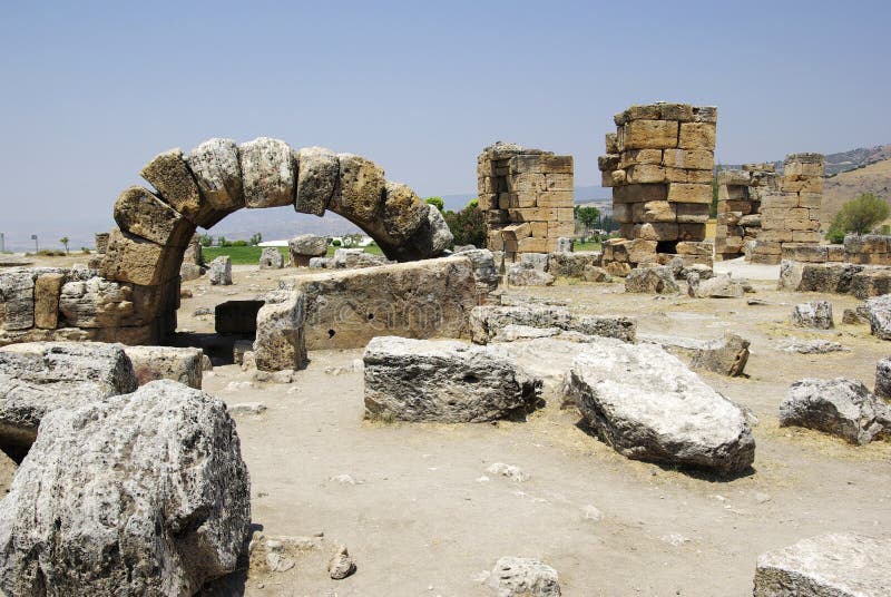 Ancient Ruins at Megiddo, Israel Stock Image - Image of pass, mound ...