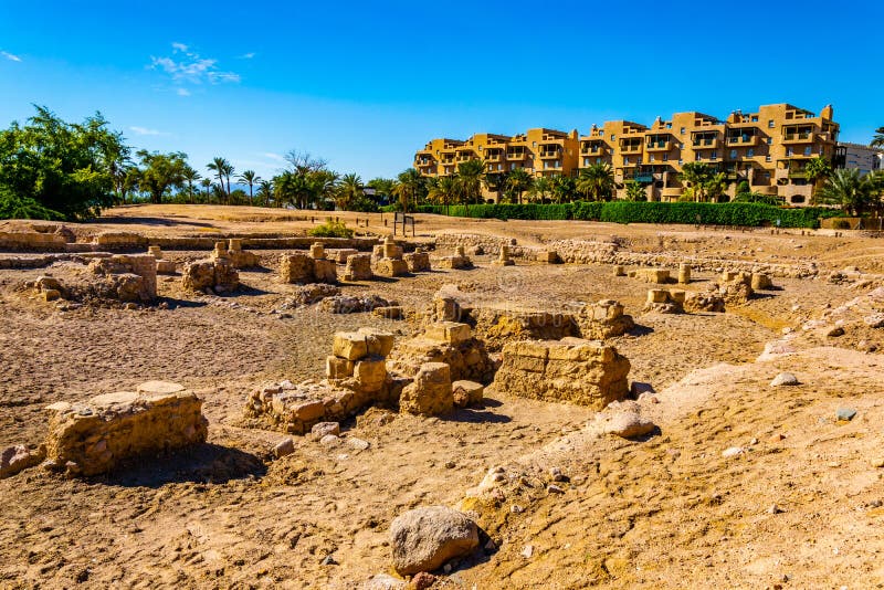 Ruins of Ancient City Ayla in Aqaba, Jordan Stock Photo - Image of ...