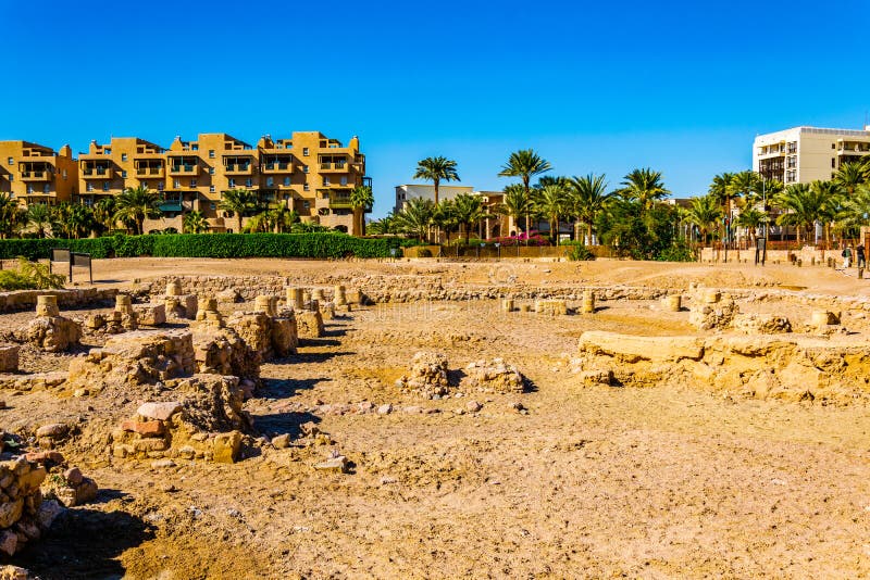 Ruins of Ancient City Ayla in Aqaba, Jordan Stock Image - Image of ...