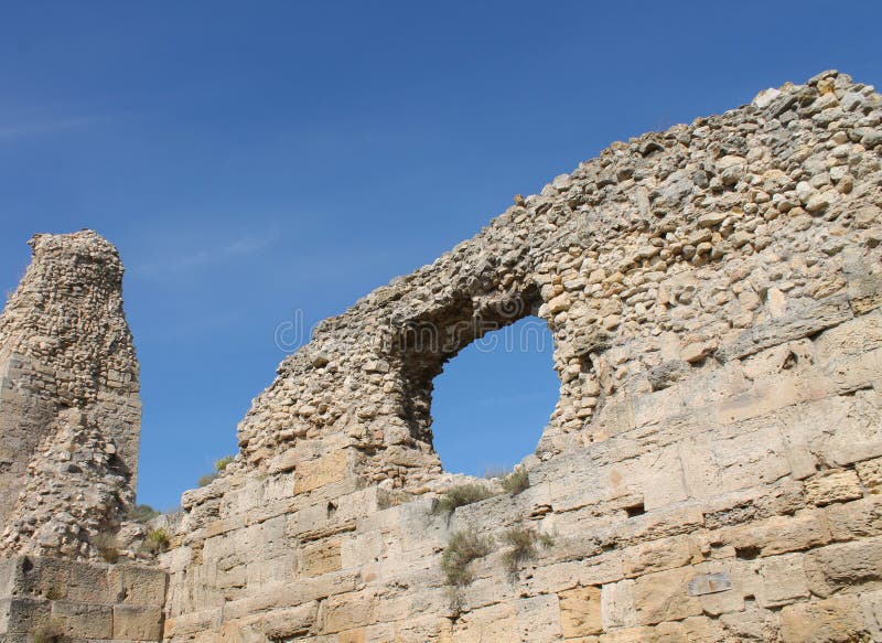 Ruins of the Ancient City in Crimea Stock Image - Image of attraction ...