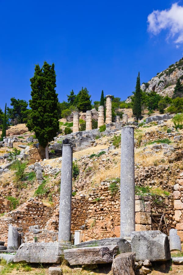 Ruins of the Ancient City Delphi, Greece Stock Photo - Image of ...