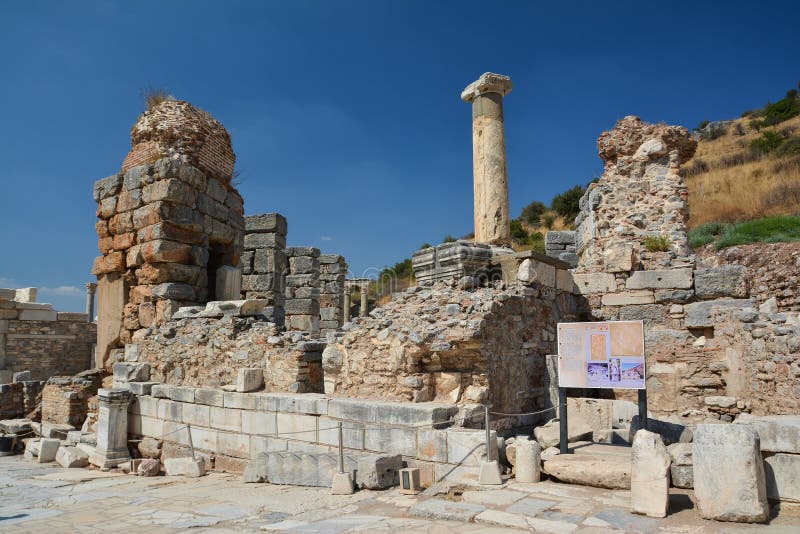 The Ruins of the Ancient City of Ephesus in Turkey. Baths Stock Photo ...