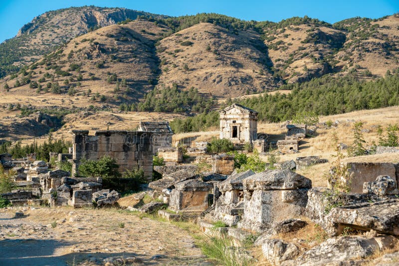 Ruins of the Ancient City of Hierapolis Located in Denizli Turkey Stock ...