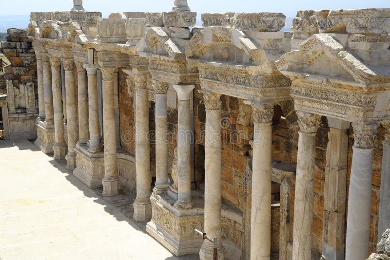 The Ruins of the Ancient City of Hierapolis in Turkey Stock Image ...