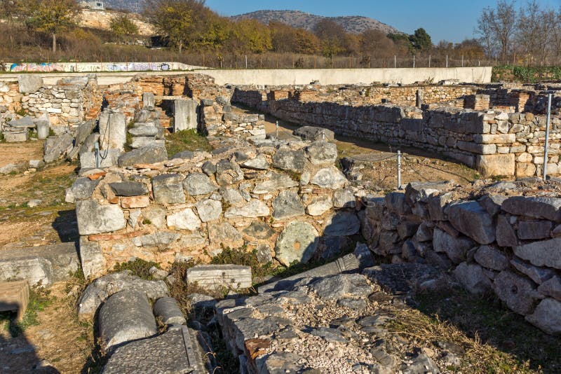 Ruins of the Ancient City of Philippi, Greece Stock Image - Image of ...