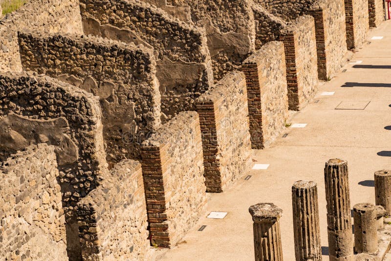 Ruins of Ancient City of Pompei, Italy Stock Image - Image of ...
