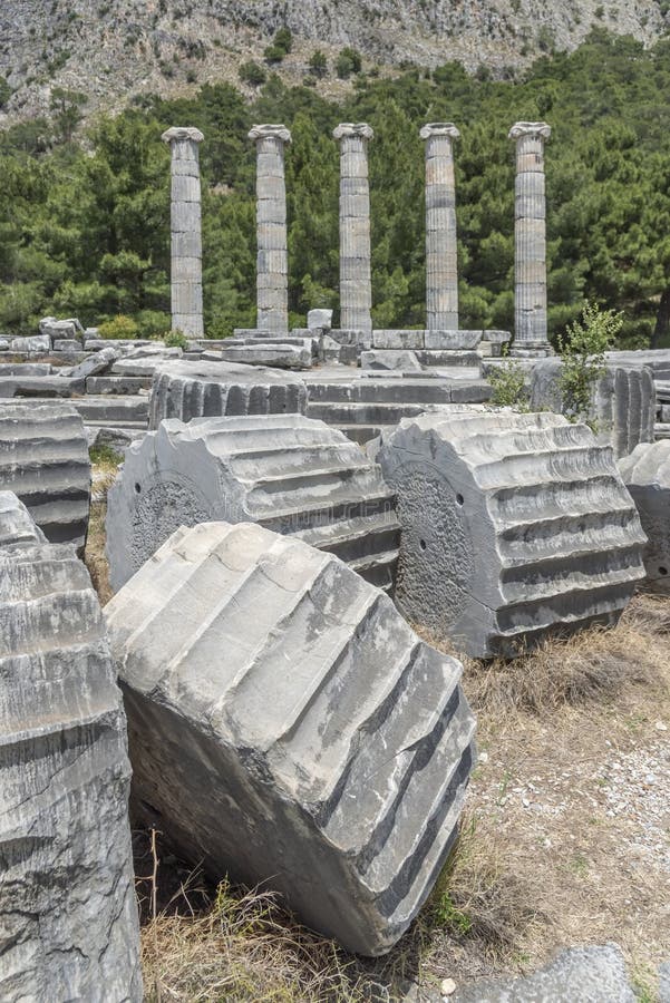 Ruins of the Ancient City of Priene Stock Photo - Image of museum ...