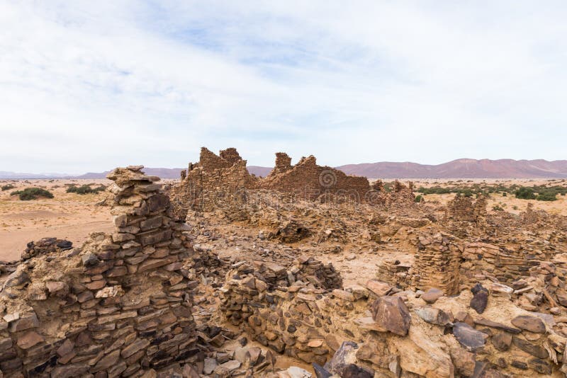 Ruins of the Ancient City in the Sahara Desert Stock Image - Image of ...