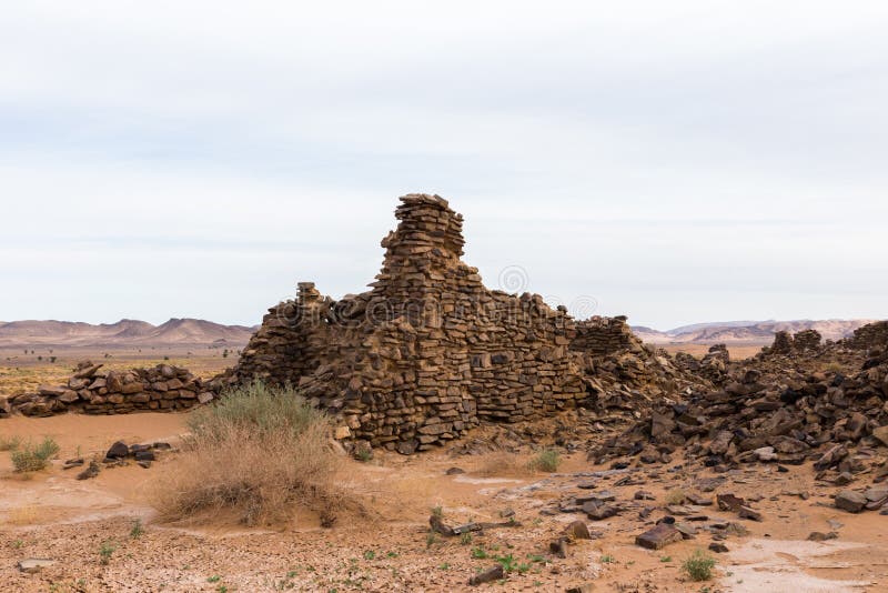 Ruins Of The Ancient City In The Sahara Desert Stock Image - Image of ...