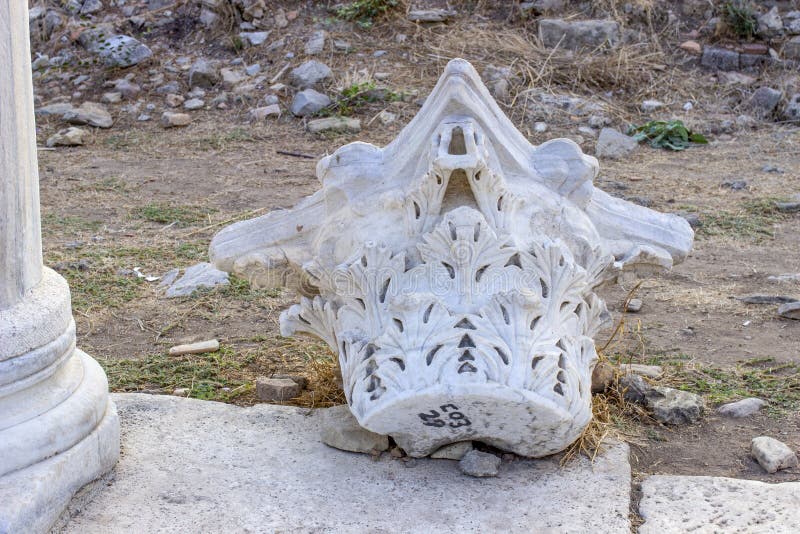 Ruins of the Ancient City of Side, Turkey. Stock Photo - Image of ...