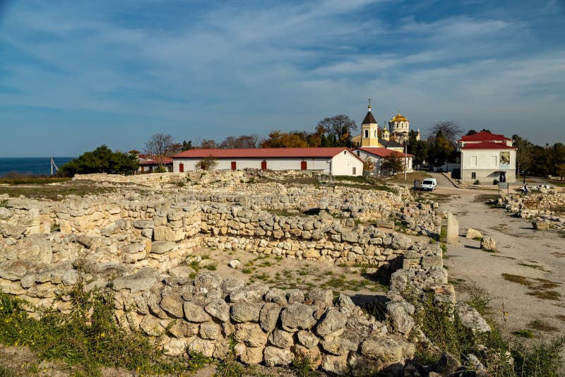 Ruins of the Ancient City of Tauric Chersonesus. Editorial Stock Photo ...