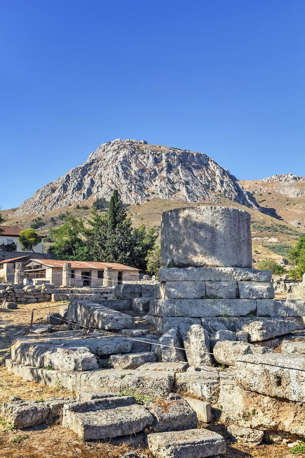 Ruins of Ancient Corinth stock image. Image of mediterranean - 37524085