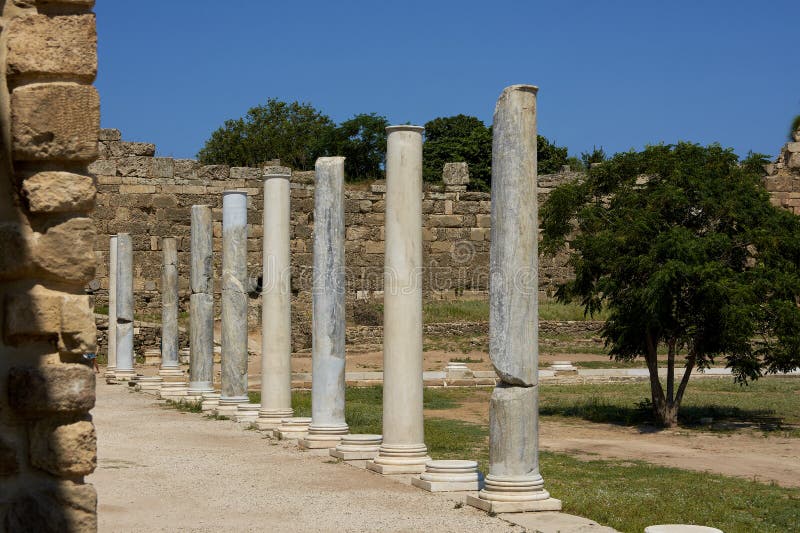 The Ruins of the Ancient Greek City of Side, Turkey Editorial ...