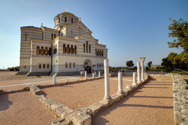 Ruins Of Ancient Greek Colony Khersones Stock Image - Image of ...