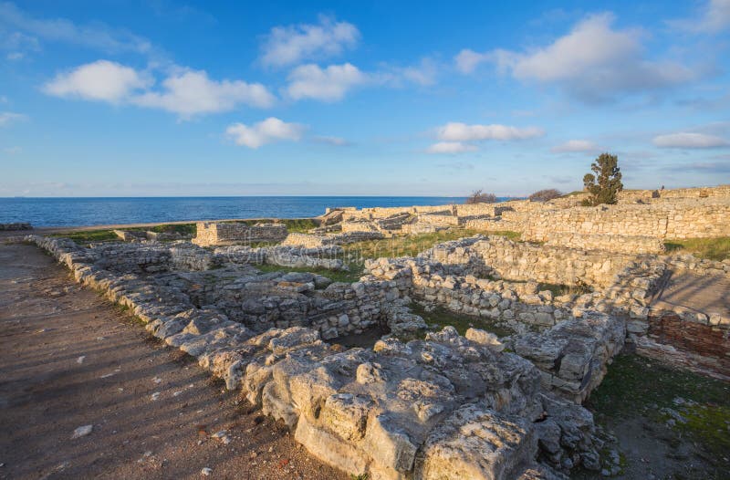Ruins of Ancient Greek Colony Khersones Stock Image - Image of ...