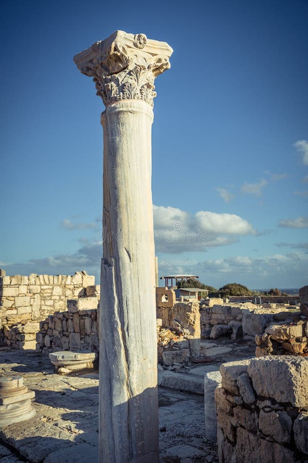 Ruins of ancient Kourion stock photo. Image of archeology - 88688046