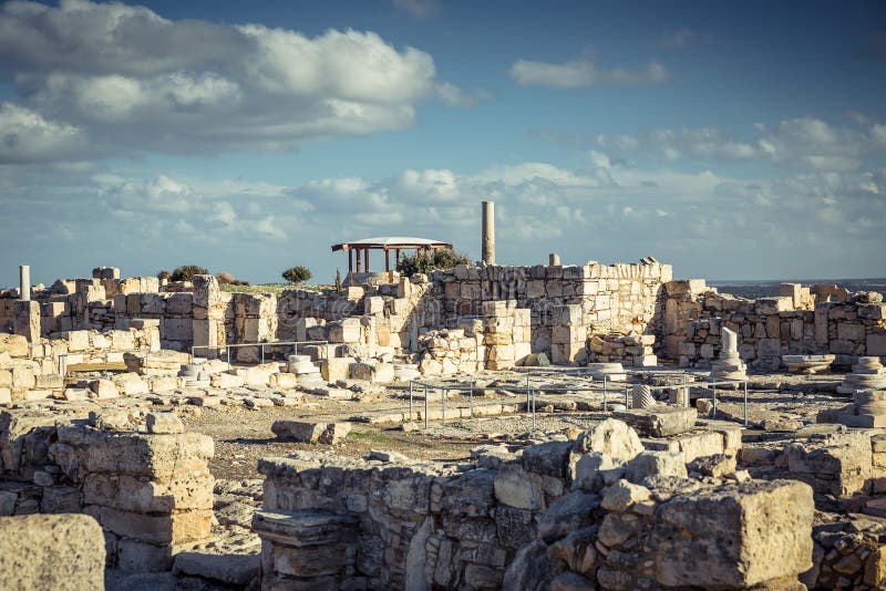 Ruins of ancient Kourion stock photo. Image of famous - 88688216
