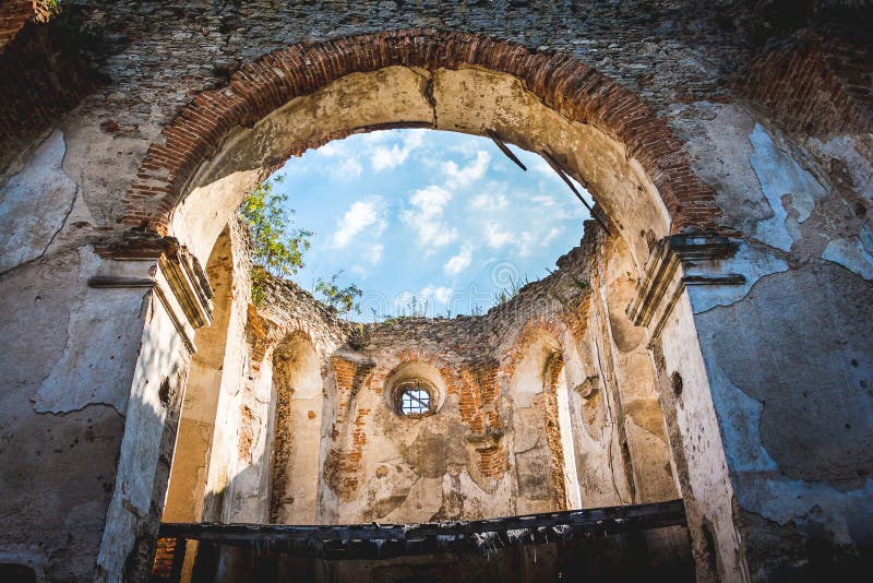 The Ruins of an Ancient Medieval Temple_ Stock Image - Image of rays ...