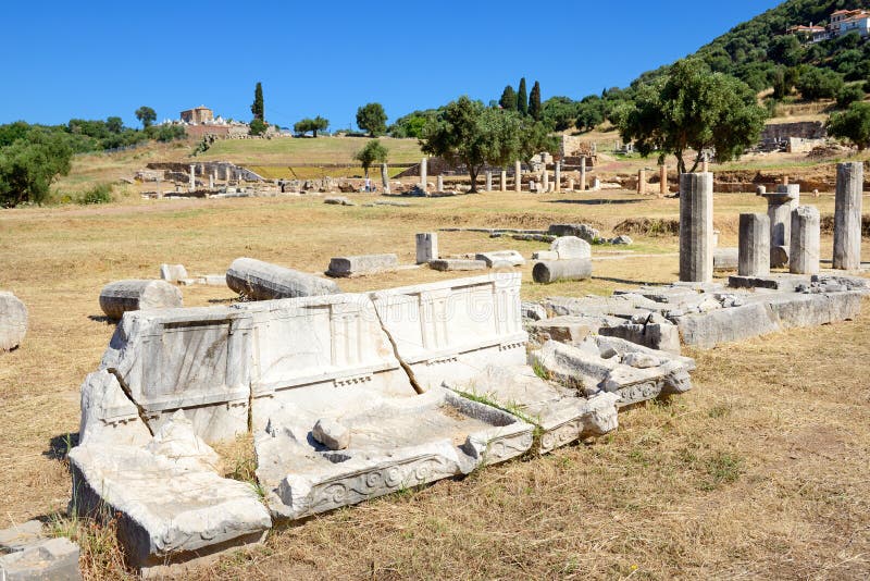 Ancient Messini Ruins, Messinia, Greece Stock Photo - Image of messinia ...